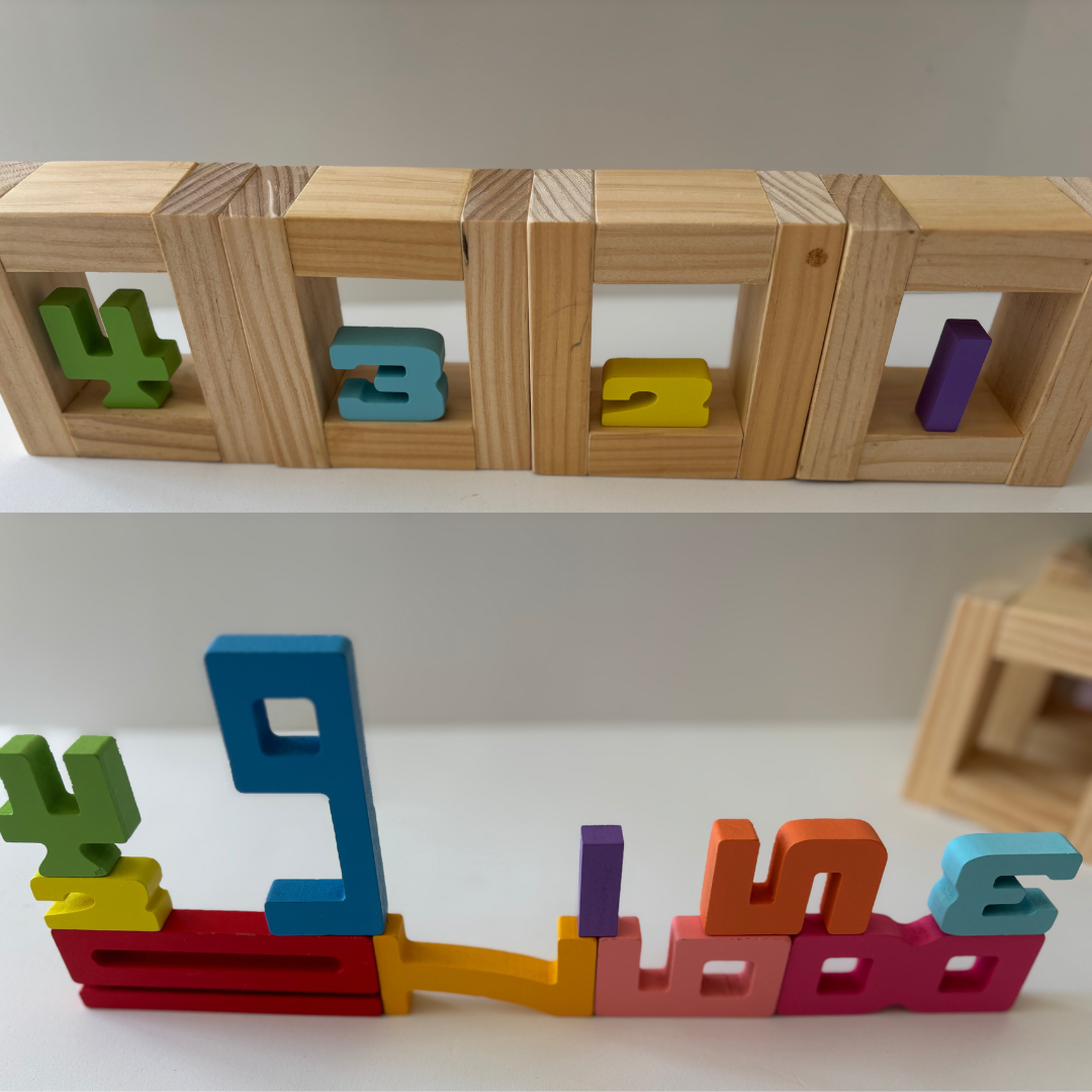 10 Colorful Number Stacking Building Blocks Set – Freeplay